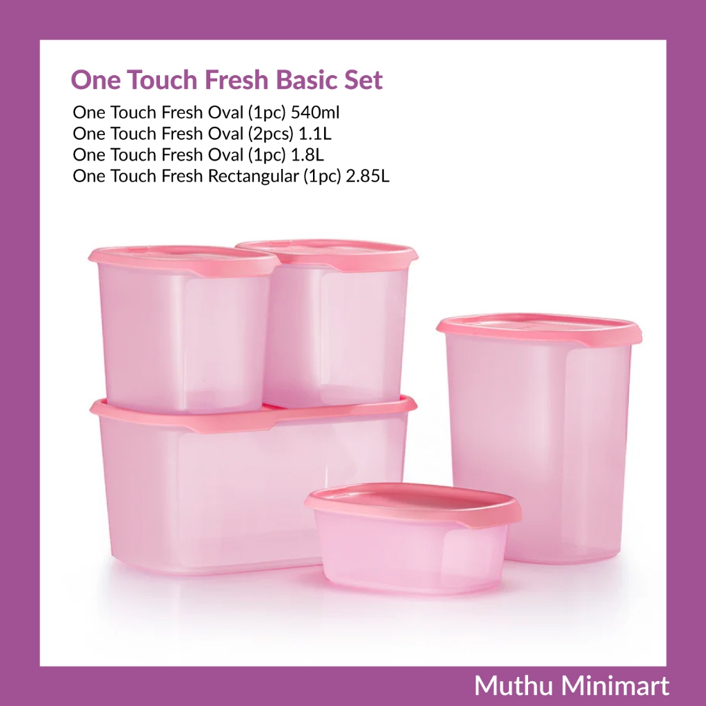 Original Tupperware | One Touch Fresh Basic Set Food Storage Food ...