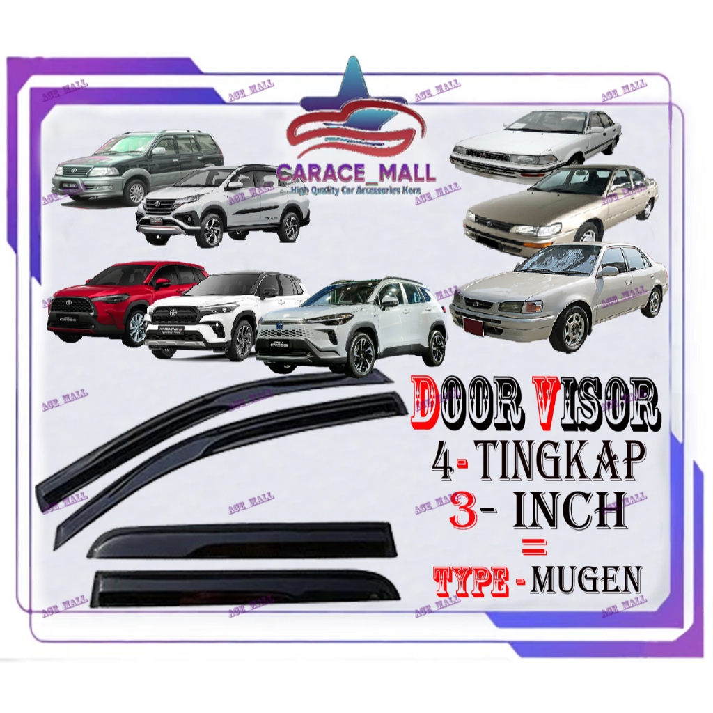 Unser 4Tingkap Air Press Window Kereta Door Visor Corolla Seg90 Ae100 ...