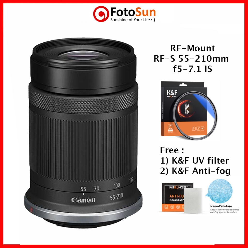 Canon RF 55-210mm for Canon R50, R100, R10, R7 telephoto zoom | Shopee Malaysia