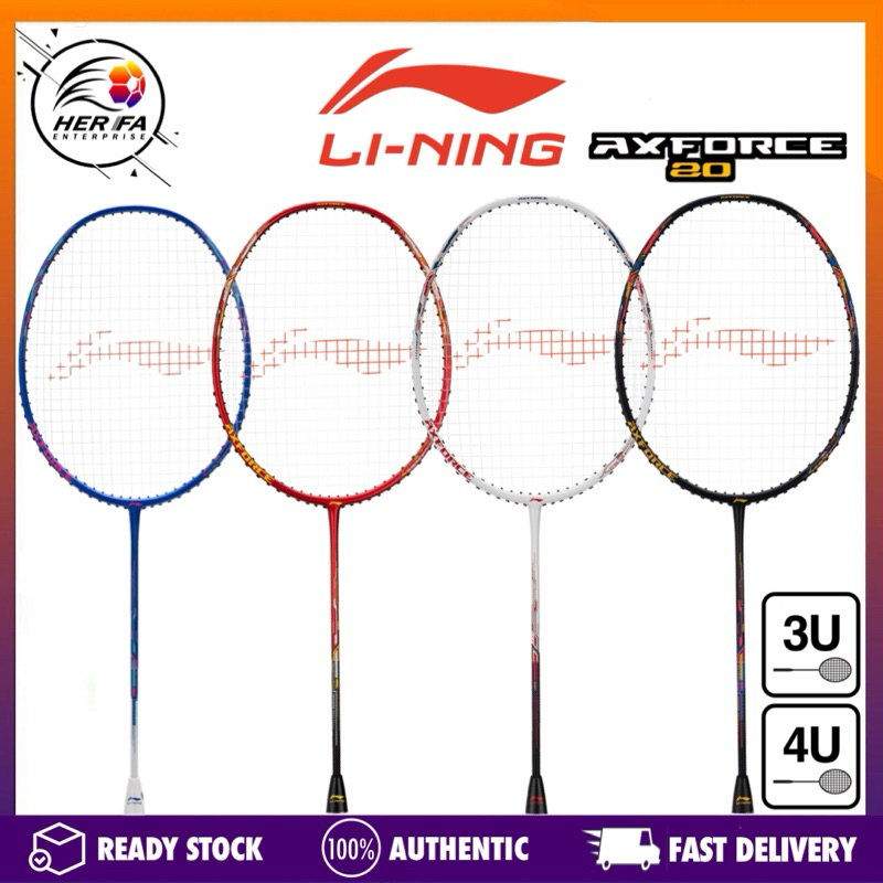 LI-NING Axforce 20 & 20R 3U & 4U Badminton Racket Max Tension 27LBS ...
