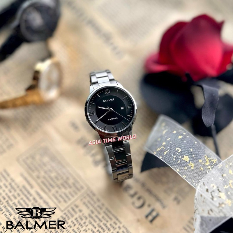 [Original] Balmer 8176L BK-4 Elegance Sapphire Women's Watch with Black ...