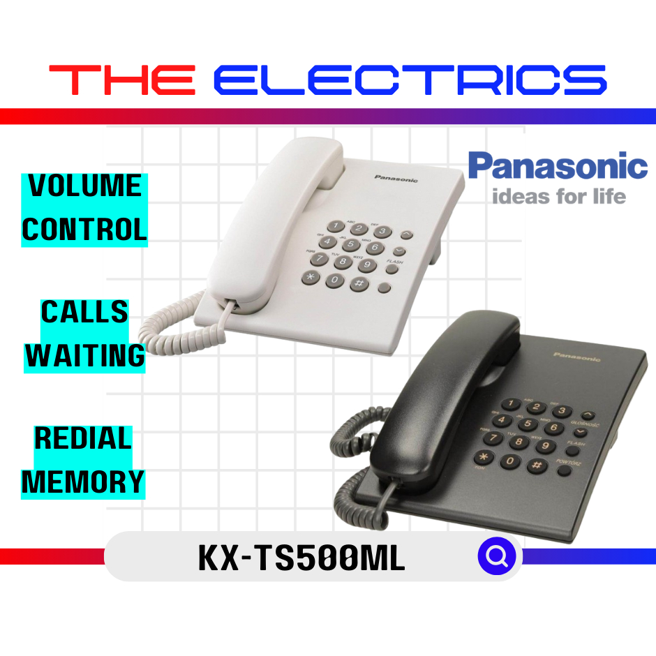PANASONIC SISTEM TELEFON BERSEPADU | SINGLE LINE PHONE KX-TS500ML KX-TS500 ( WITH BOX WRAPPING ...