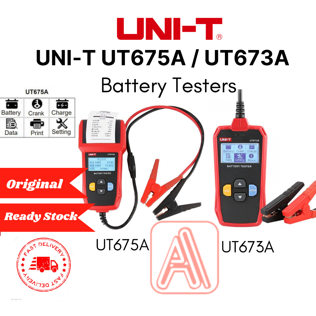 UNI-T UT675A / UT673A Battery Tester 24V 12V Volt Automotive Load ...