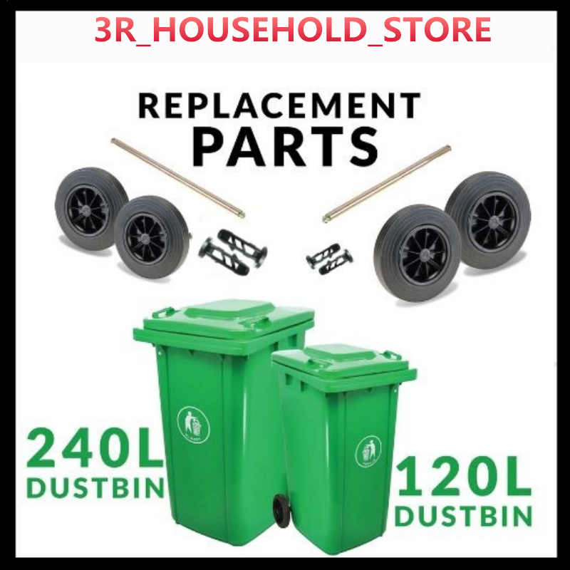 Replacement Parts ONLY for 120L 240L Dustbin Wheel Shaft Lid Hinge Bolt ...