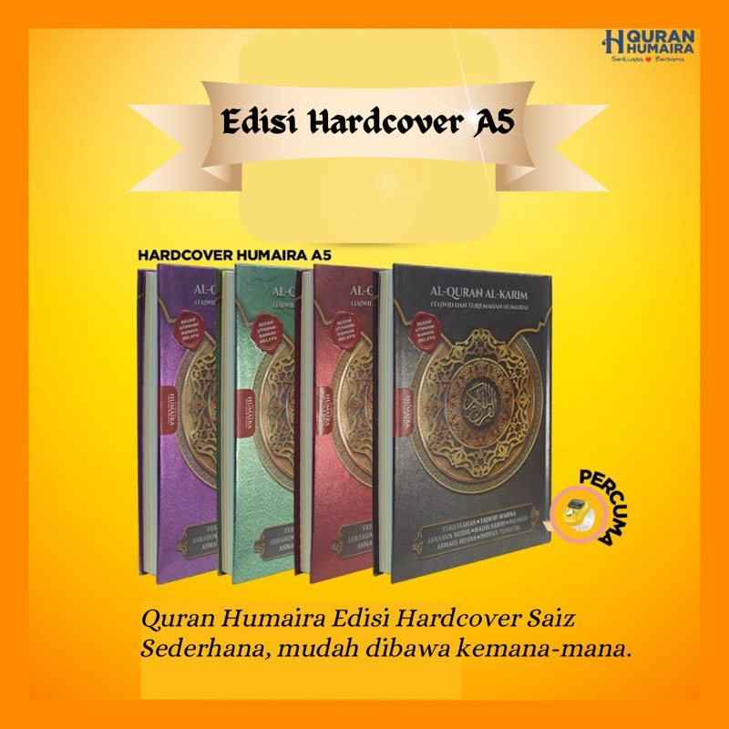 Al-Quran Humaira Edisi Hardcover A5 Terjemahan dan Bertajwid (Boleh ...