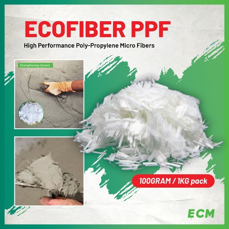 ECOFIBER PPF (100GRAM / 1KG PACK) High Performance Micro Polypropylene ...