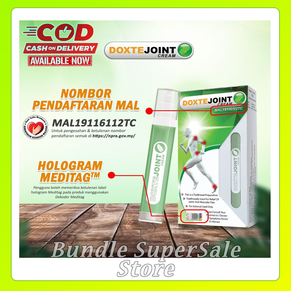 Doxtejoint Cream Original 50g Ubat Sapu Sakit Lutut Dan Sendi Otot ...