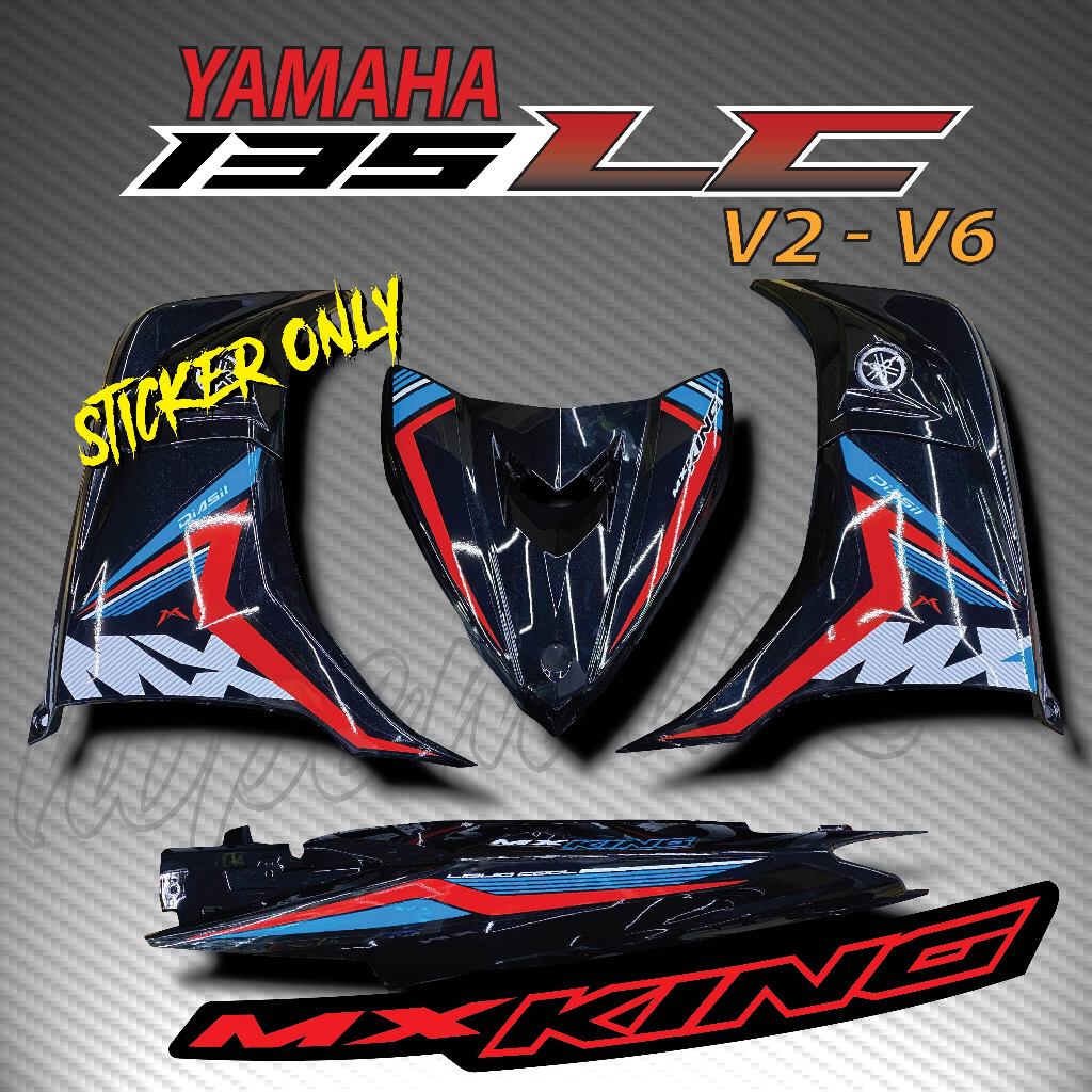 STRIPE MOTOR YAMAHA LC135 V2 V3 V4 V5 V6 V7 MX KING INDONESIA CUSTOM ...