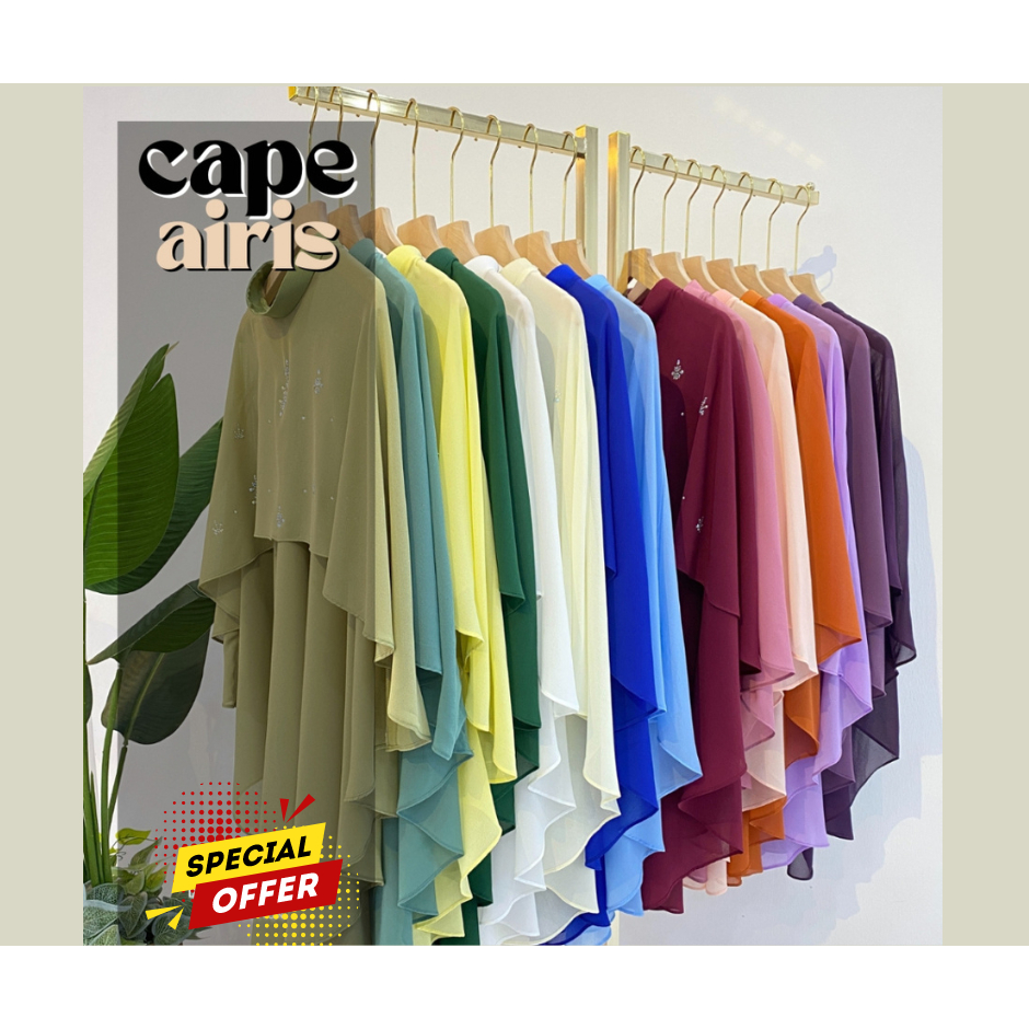 New Design !! Cape Airis in 15 Colour I Nikah I Tunang I Kenduri I ...