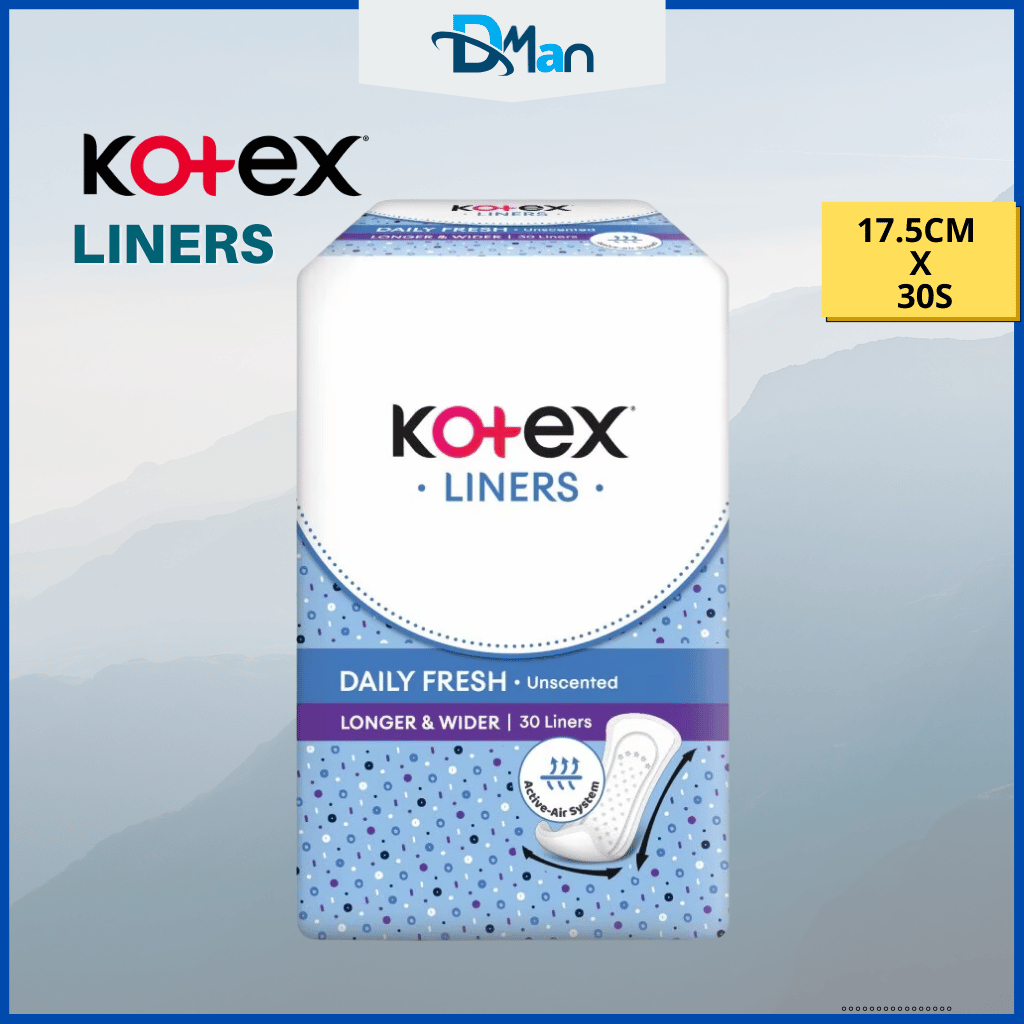 Kotex Liners Longer & Wider Unscented Pantyliner panty liners liner 17 ...