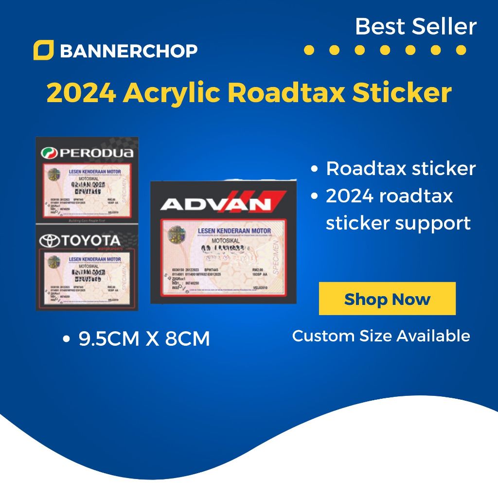 New 2024 Roadtax Sticker Kereta Universal Vehicle Roadtax Sticker ...