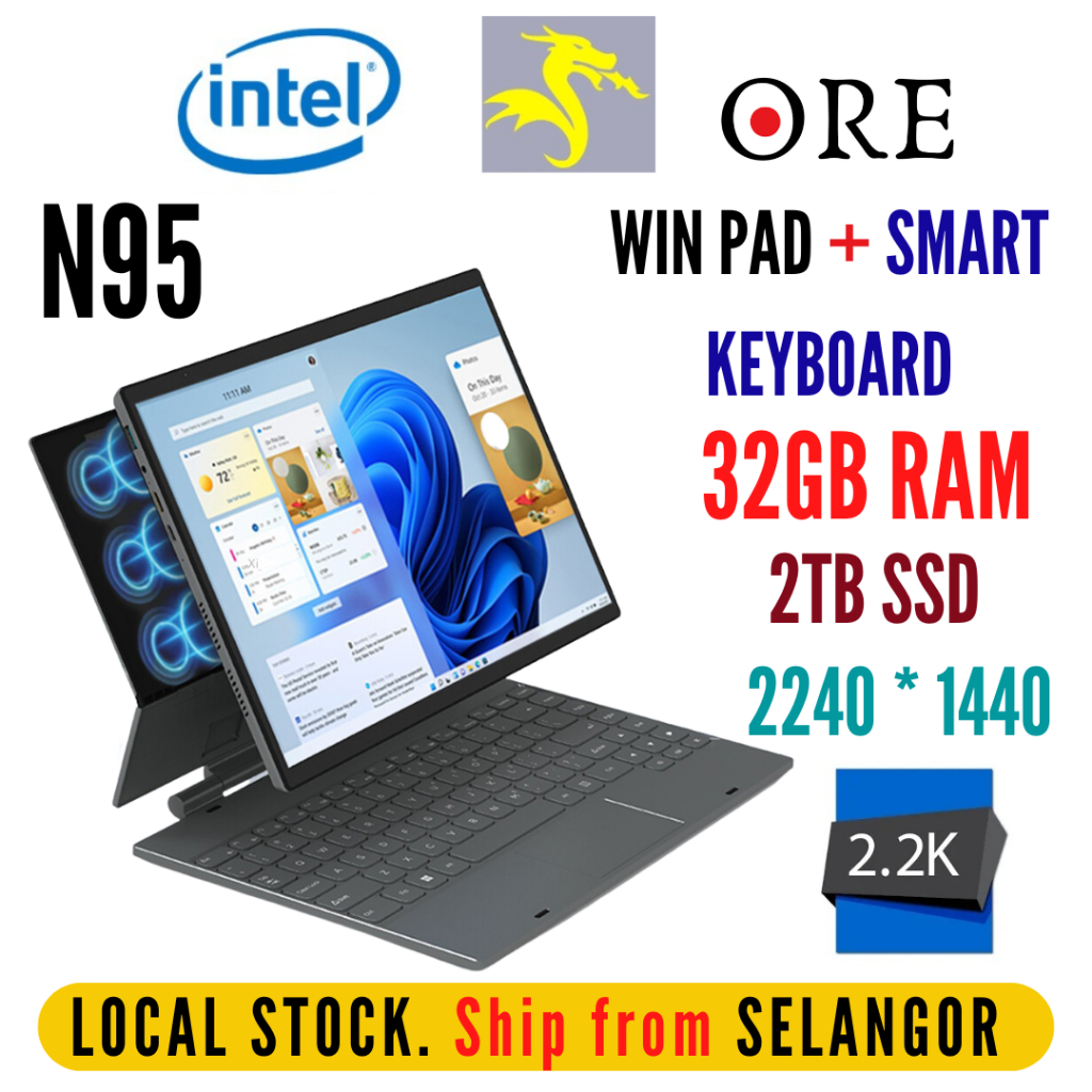 2025 ORE WP1 14" Win Pad Tablet Laptop 32GB DDR4 RAM 2TB SSD HDMI WiFi ...