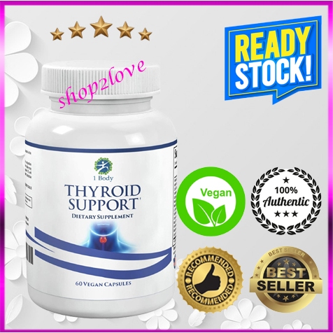 1 Body Thyroid Support Supplement 60 Vegan Capsules with Iodine ...