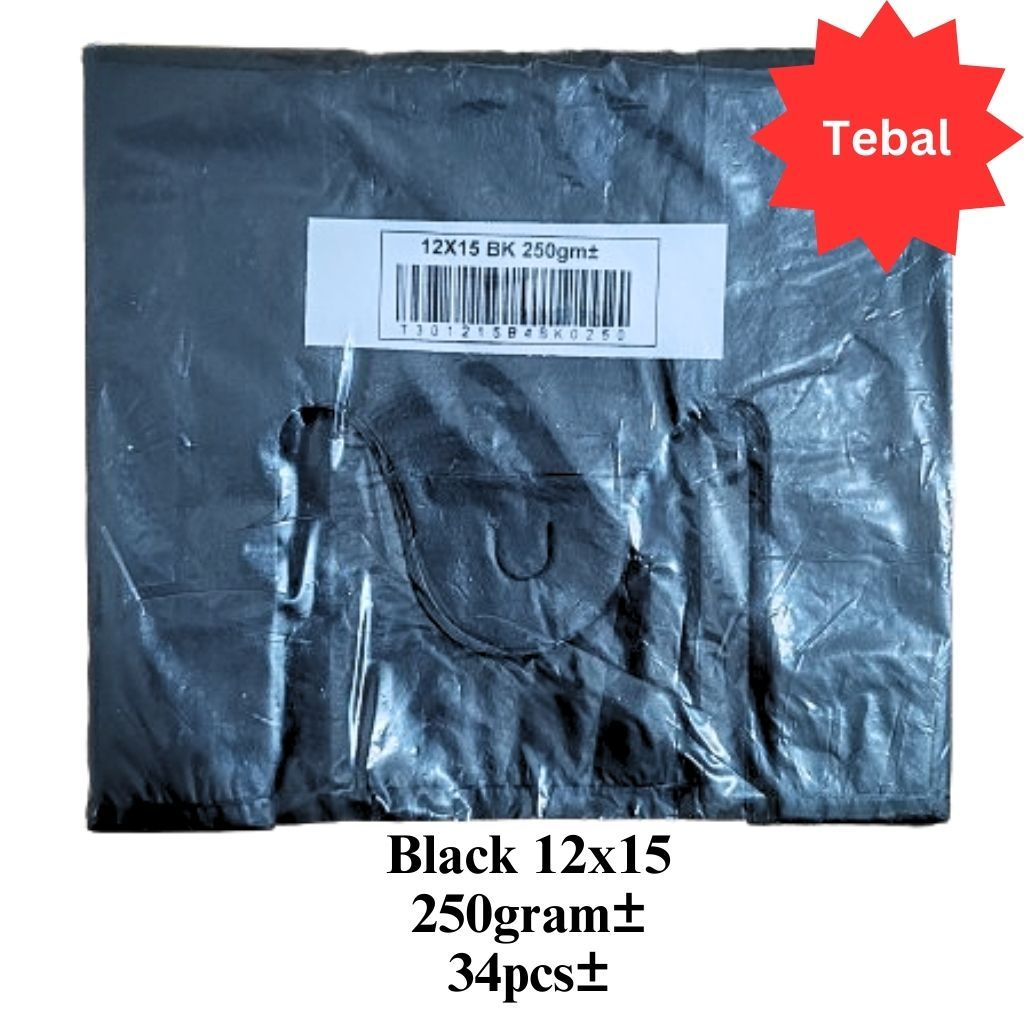 Harga Murah Black Color Singlet Bag / T-Shirt Bag / Beg Plastik / Beg ...