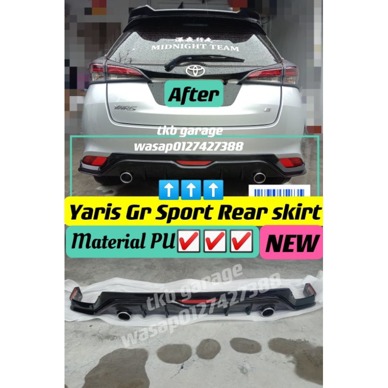 Toyota Yaris gr sport rear skirt diffuser lips | Shopee Malaysia