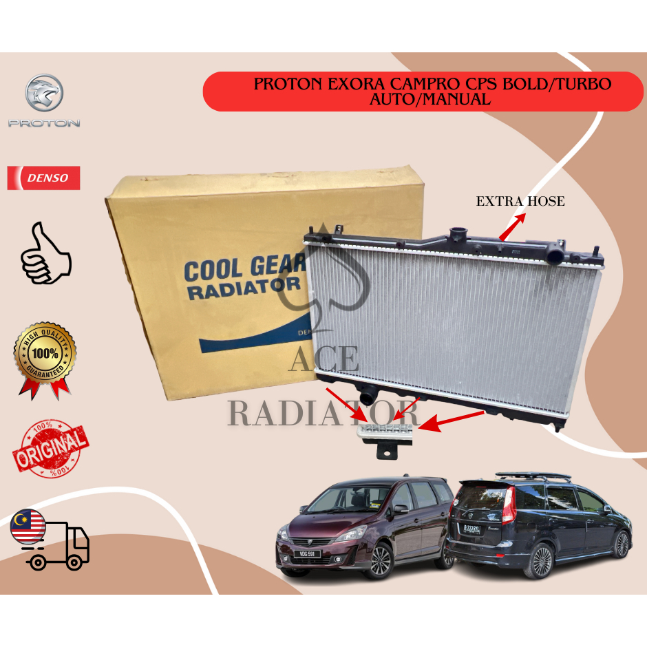 ORIGINAL DENSO COOL GEAR RADIATOR ASSY PROTON EXORA CAMPRO CPS BOLD ...