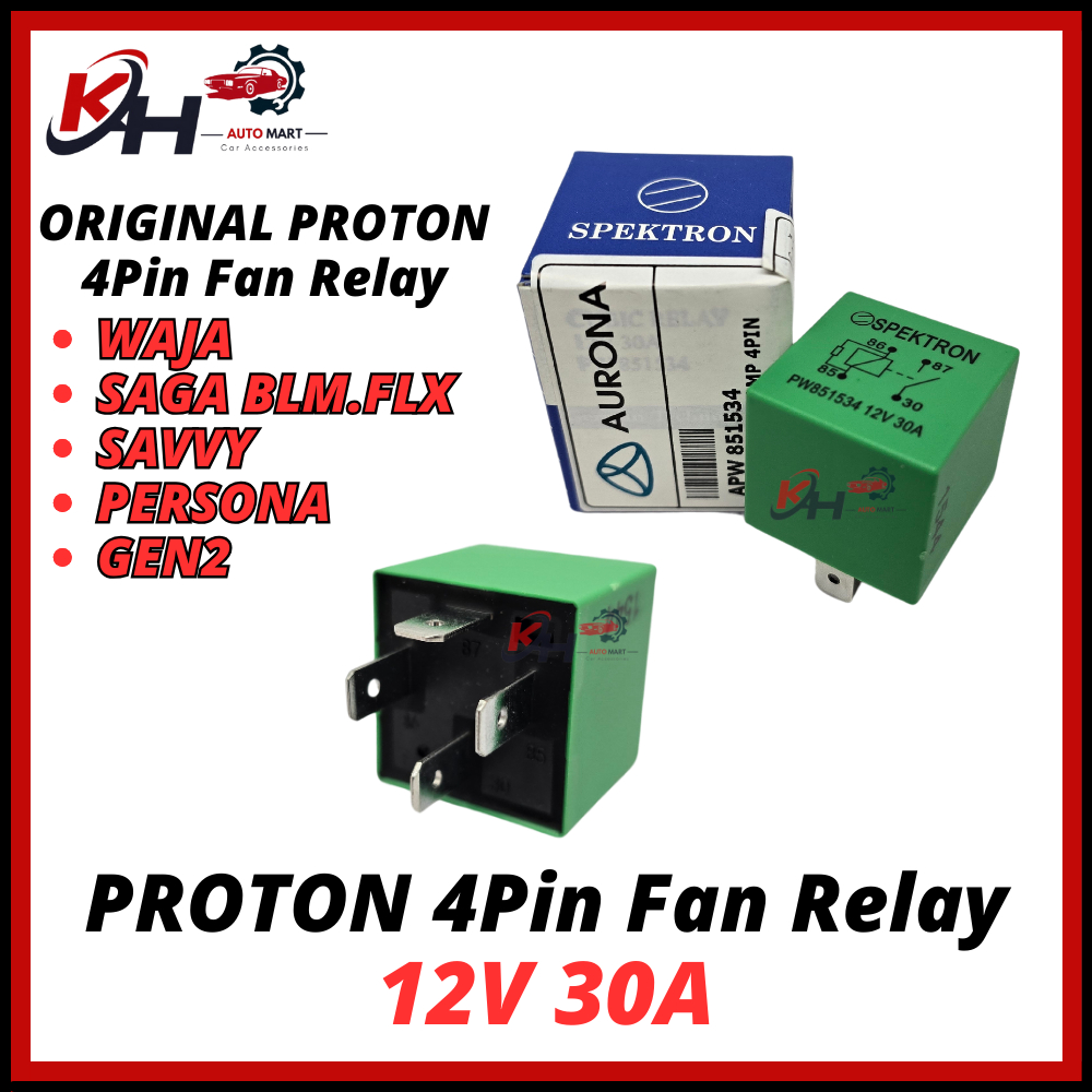 SPEKTRON (APW851534) Original PROTON 4 Pin FAN RELAY SAGA BLM FLX FL ...