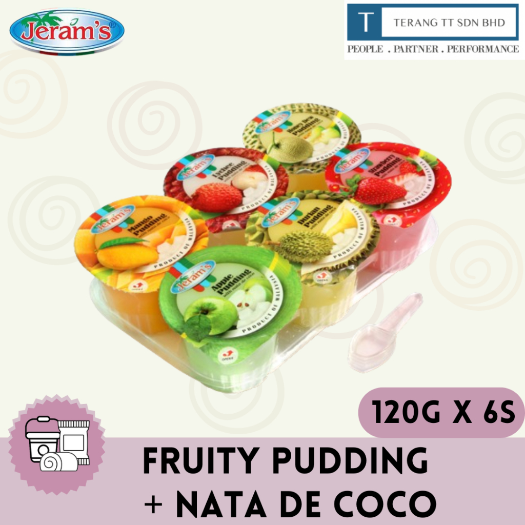 JERAM'S Fruity Pudding + Nata De Coco (120g x 6's) | Shopee Malaysia
