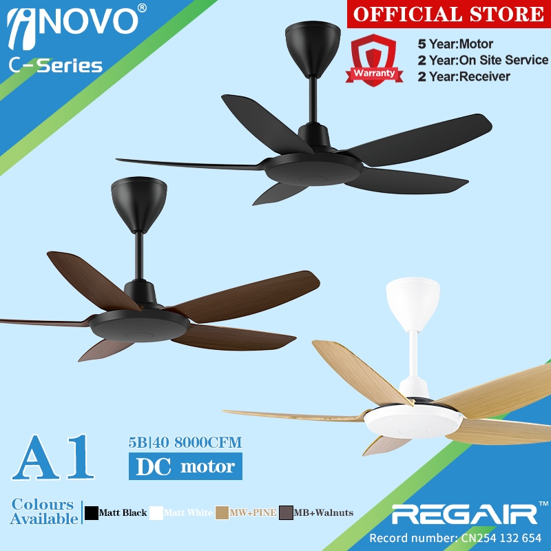INOVO A1 5 Blade 16 Speed DC Ceiling Fan With Remote Control (40 ...