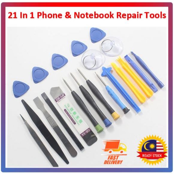 21 in 1 Mobile Phone / Notebook / Tablet Repair Tools Kit Screen ...