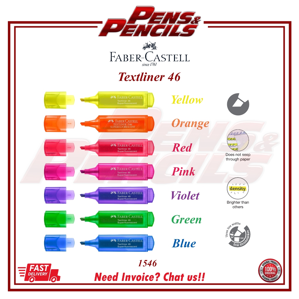 Faber-Castell Textliner 1546 Highlighter Highlight Pen Super ...