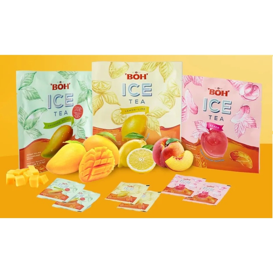 BOH Iced Tea Lemon Lime / Peach (20 Sachets x 14.5g) | Shopee Malaysia