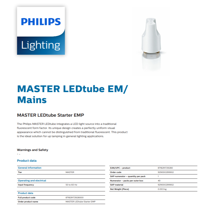 Philips EMP LED Starter for Ecofit T8 LED Tube | Shopee Malaysia