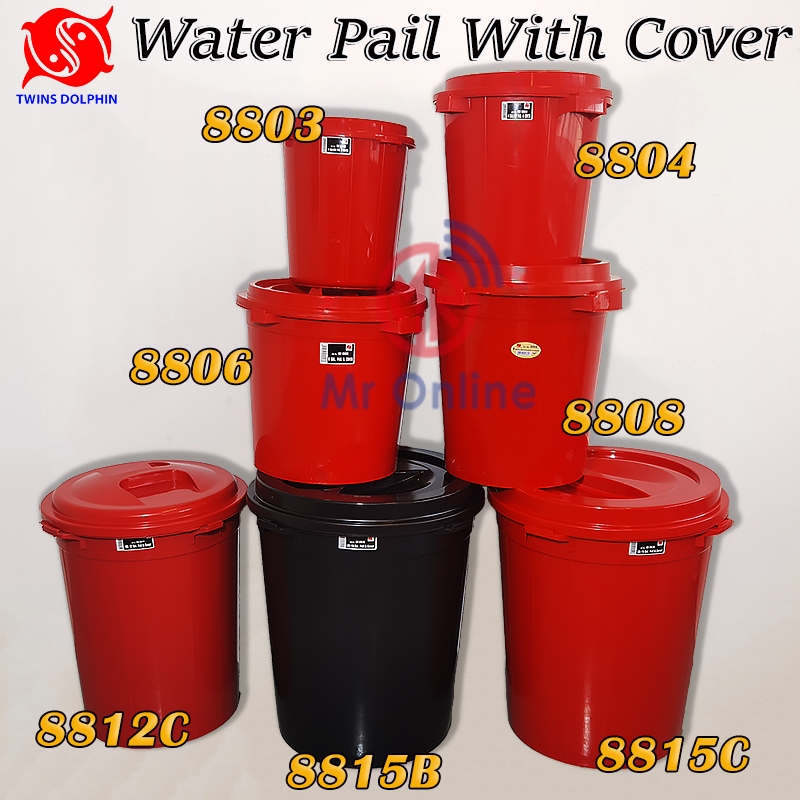 3-15 Gallon Pail With Cover/Water Drum/Plastic Storage Bin/ Water Pail ...