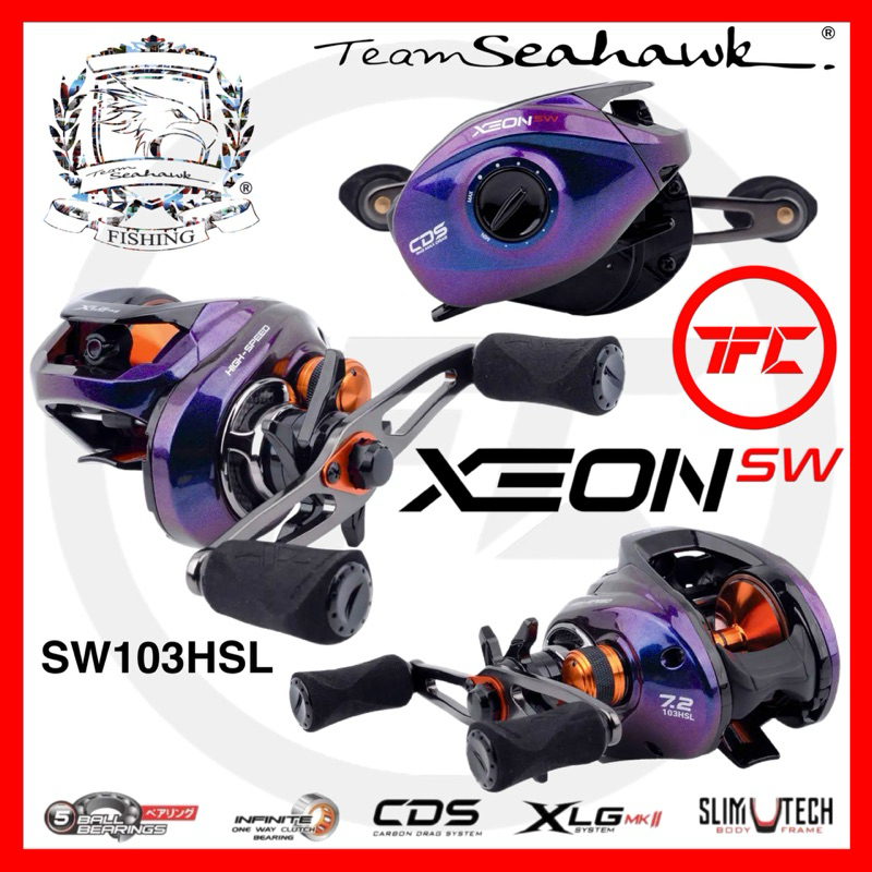 Team Seahawk XEON SW-103HSL Baitcasting Reel Baitcast BC SW Saltwater ...
