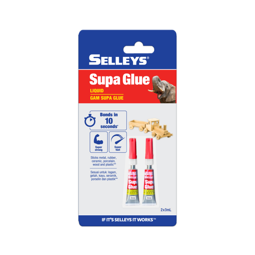 Selleys supa glue twin pack 3ml x 2pcs/Super glue/Elephant super glue ...