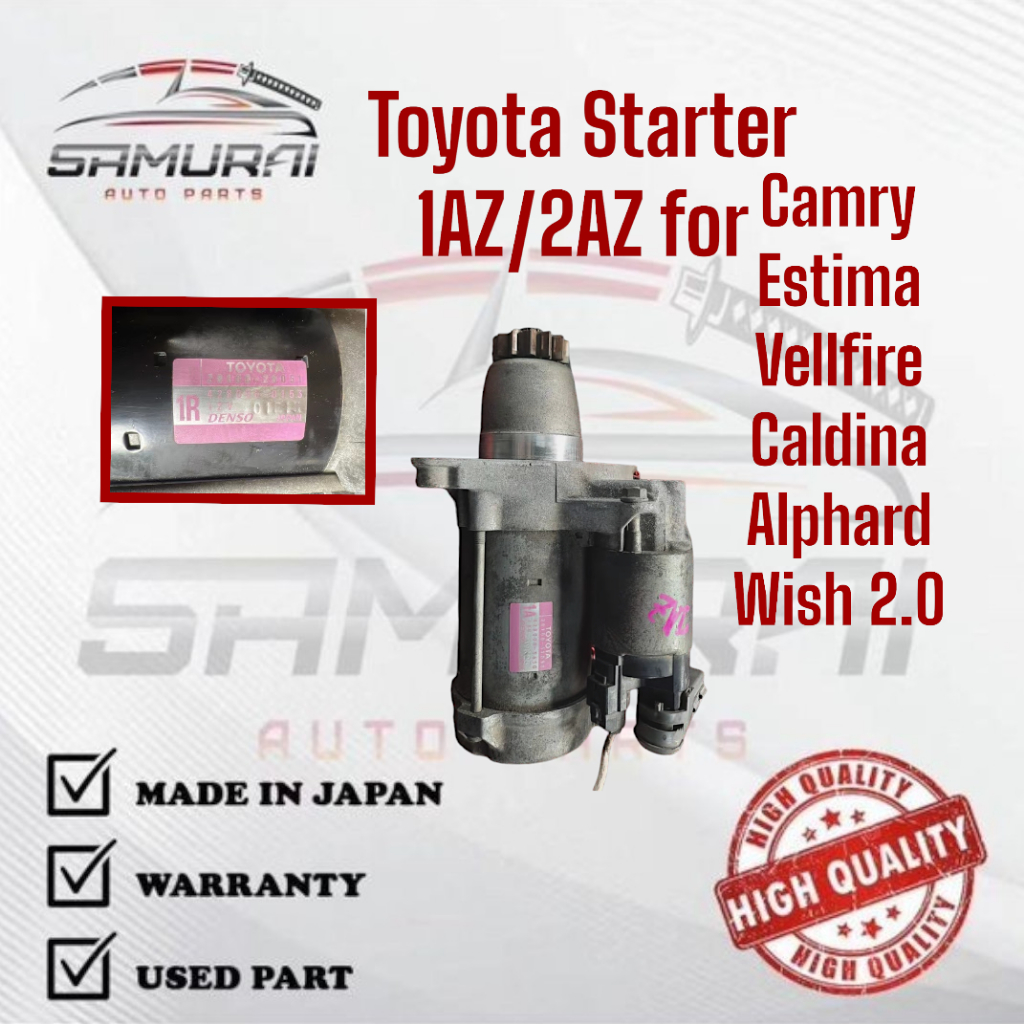 Toyota Starter For Camry/Estima/Vellfire/Caldina/Alphard/Wish 2.0 1AZ ...