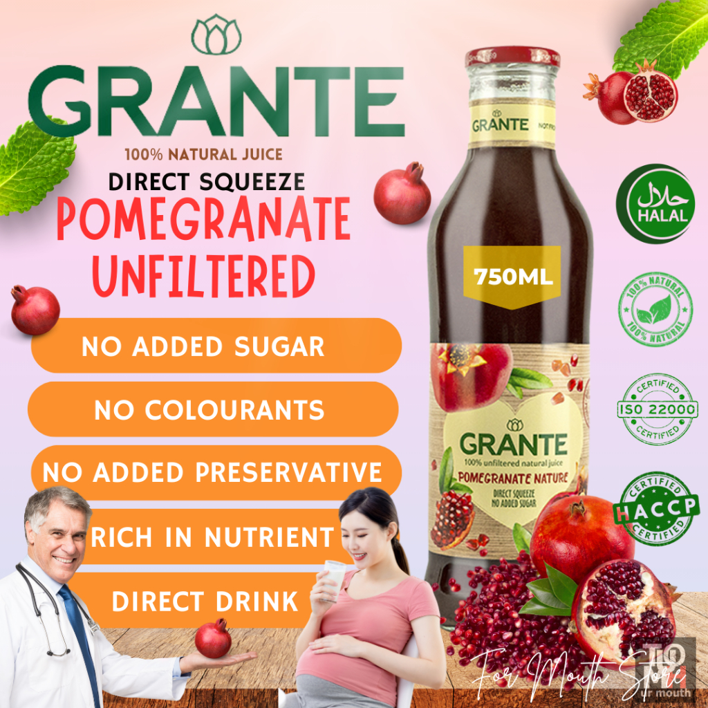 750ml Grante Unfilter Pomegrante/Jus Delima Tanpa Lapis/ Jus Delima ...