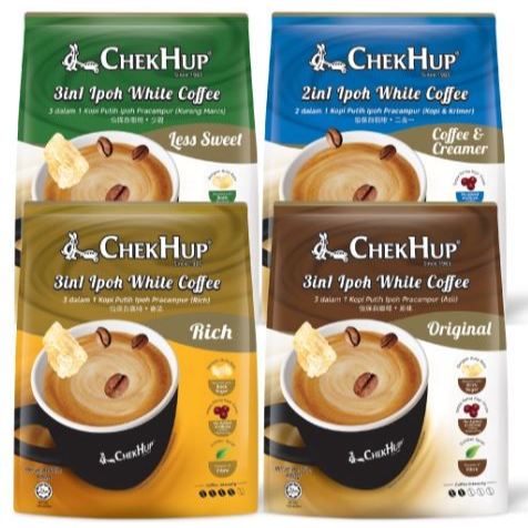Chek Hup 3 in 1 Ipoh White Coffee 3 in 1 Original/ Rich/ Less Sweet ...