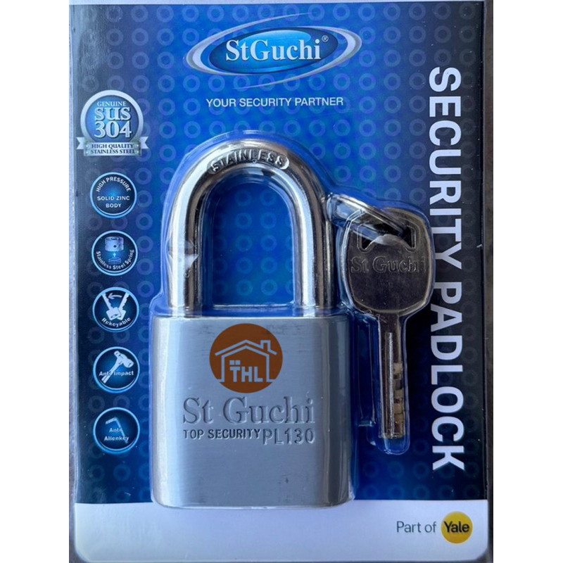 New !!! St Guchi SGPL-130N Anti Cut 52mm Padlock # AUTO EJECT | Shopee ...