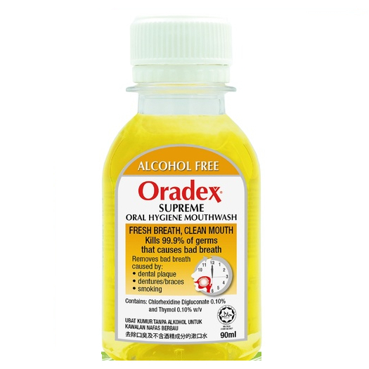 ORADEX SUPREME ORAL HYGIENE MOUTHWASH ,FRESH BREATH & CLEAN MOUTH(90ML ...