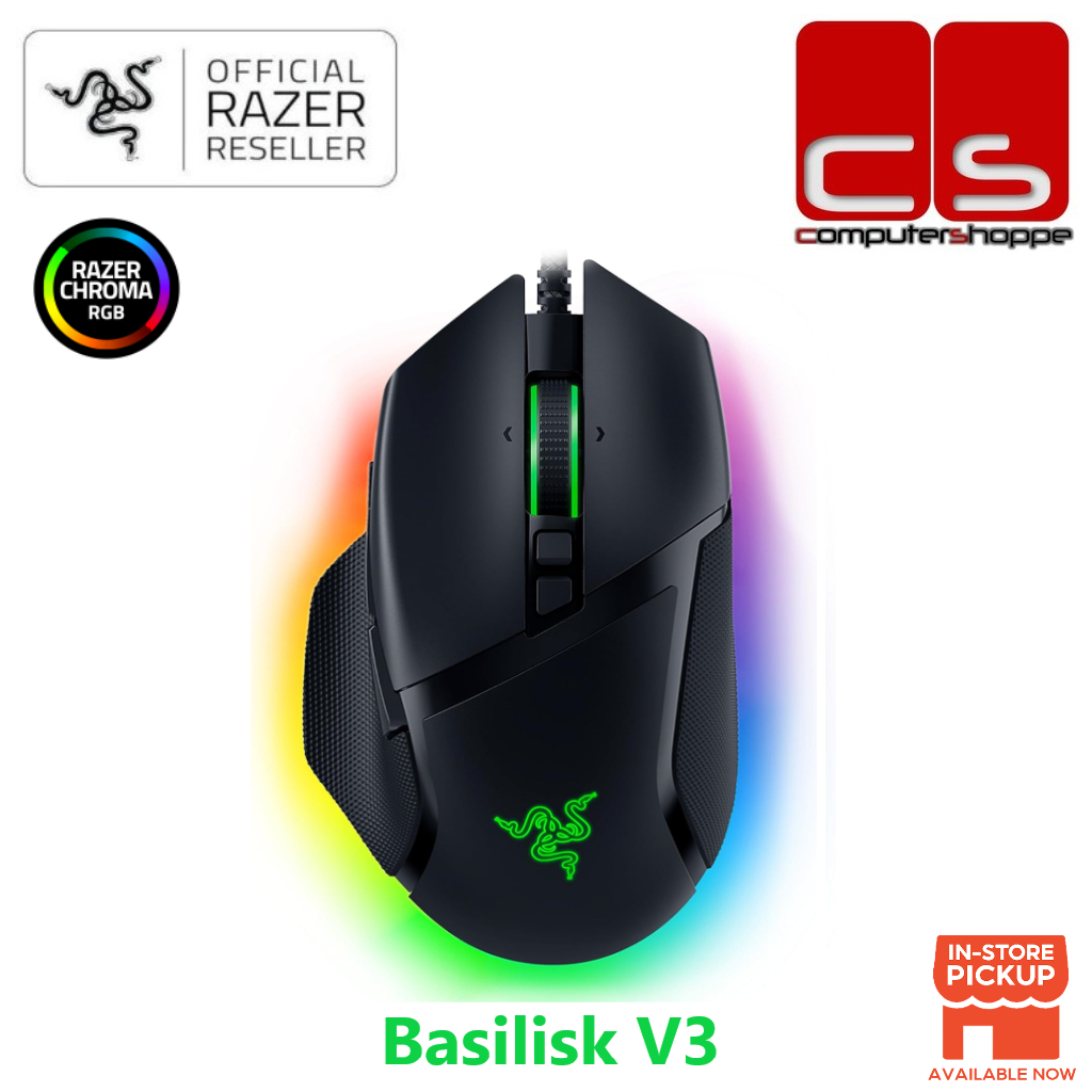 Razer Basilisk V3 35K Fully Customizable Ergonomic RGB Gaming Mouse ...