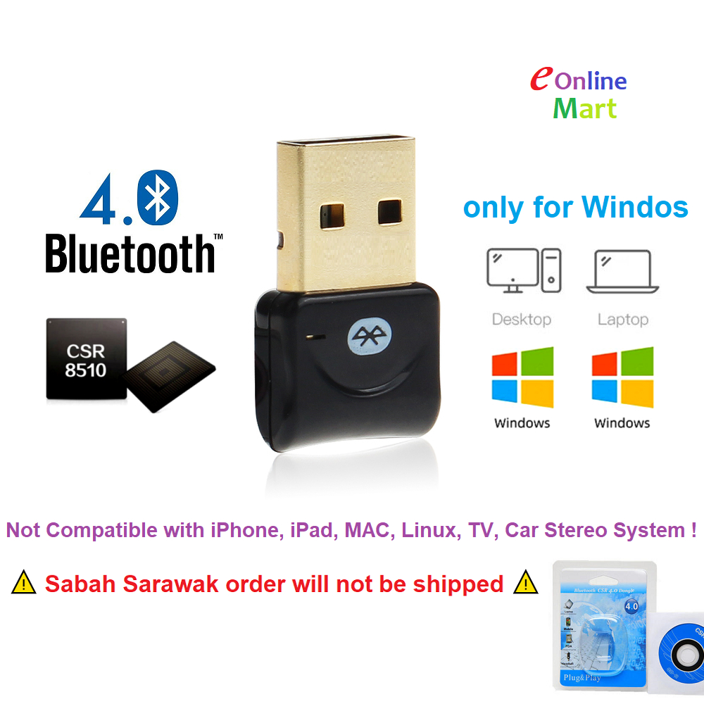 USB Bluetooth 4.0 Adapter CSR8510 USB Bluetooth Dongle USB Bluetooth ...