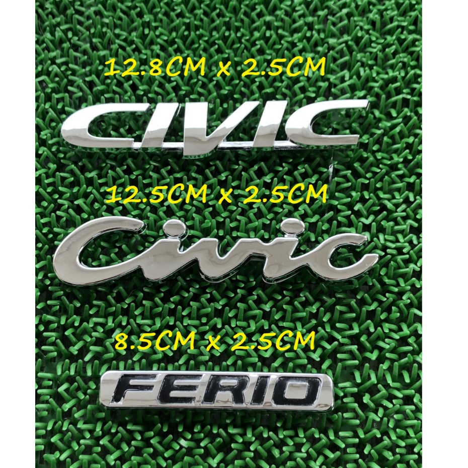 HONDA CIVIC EK EG & FERIO EMBLEM LOGO CHROME / BLACK | Shopee Malaysia