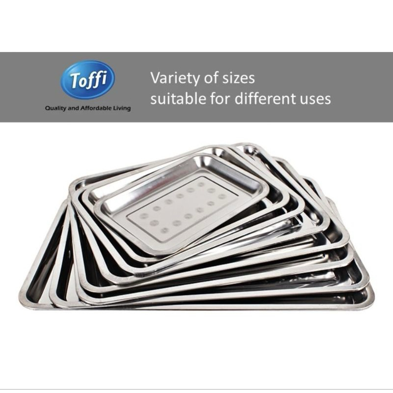 Toffi Rectangular StainlessSteel Tray Square Sterilization Tray Dental ...