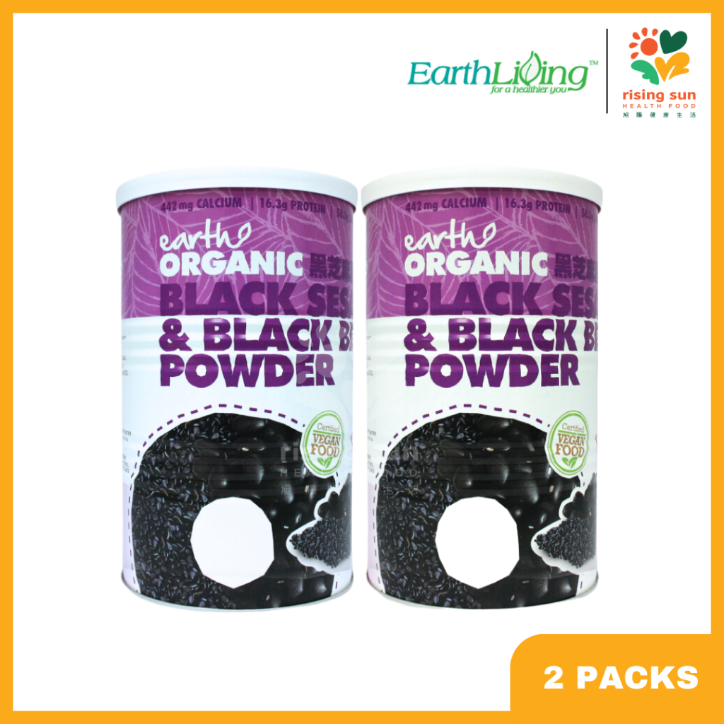 [Ready Stock] Earth Living Organic Black Sesame & Black Bean Powder ...