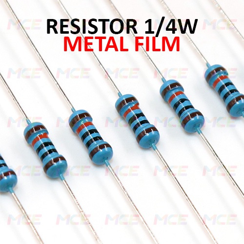 1 PCS or 10 PCS of Metal Film Resistors 1/4W 0.25W 1% 10 Ohm ~1M Ohm ...