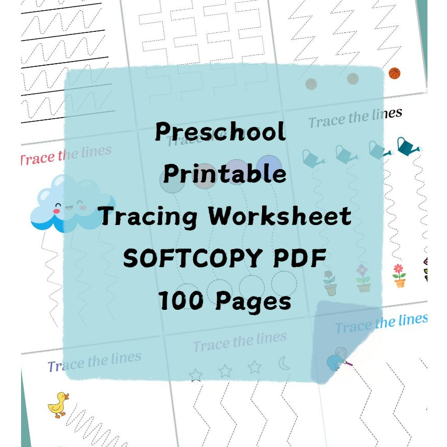 Printable Tracing lines Practice worksheet for early learning Preschool ...