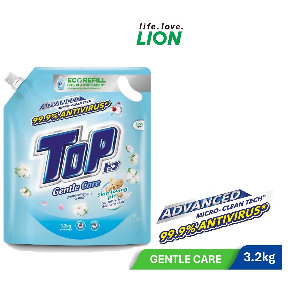 TOP Liquid Detergent Refill Gentle Care 3.2KG | Shopee Malaysia