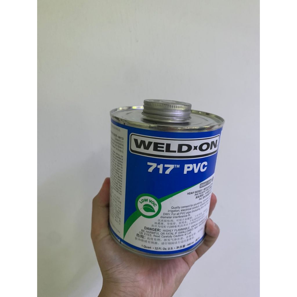 717 Weld On PVC Glue, Solvent Cement, Clear Transparent 946ML | Shopee ...
