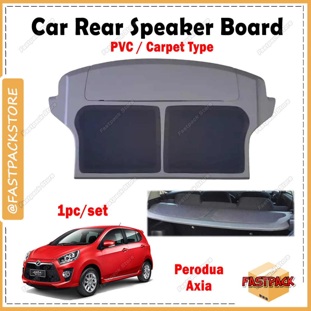 For Perodua Axia 14-22 Car Rear Speaker Board Double Layer PVC Carpet ...
