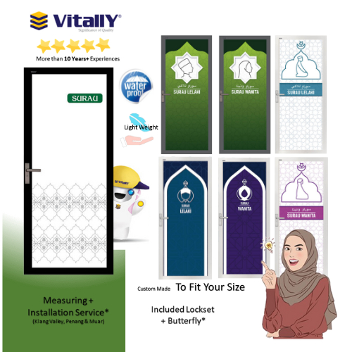 Vitally Swing Aluminium Door Surau Pintu Surau Sembahyang wanita lelaki ...