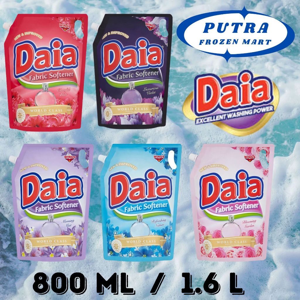 DAIA FABRIC SOFTENER REFILL PACK 800 ML & 1.6L | Shopee Malaysia