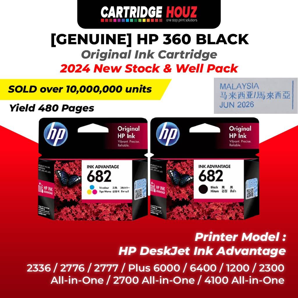 HP 682 Black Tri-Color Ink HP 2336 HP 2336 HP 2776 HP 2776 Printer ...