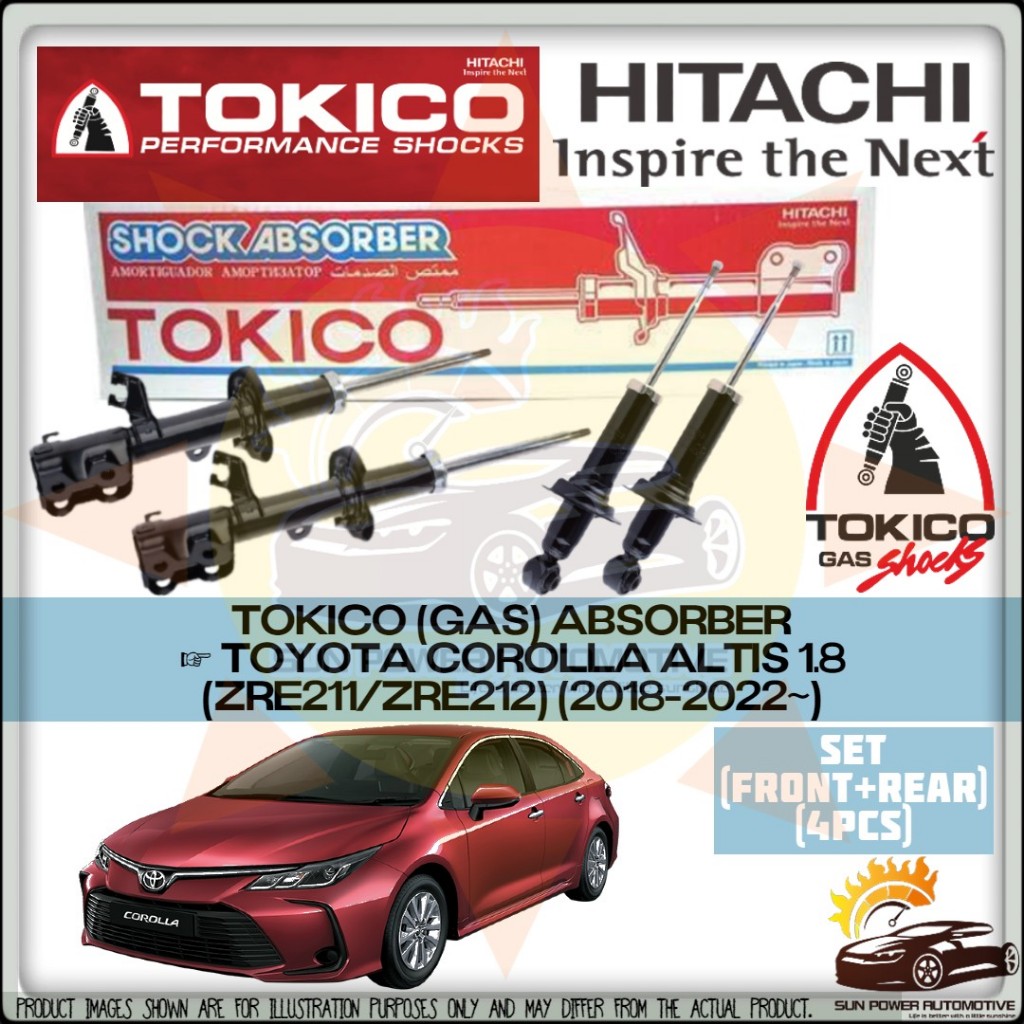 TOKICO TKC Toyota Corolla Altis ZRE211 / ZRE212 1.8 Gas Shock Strut ...