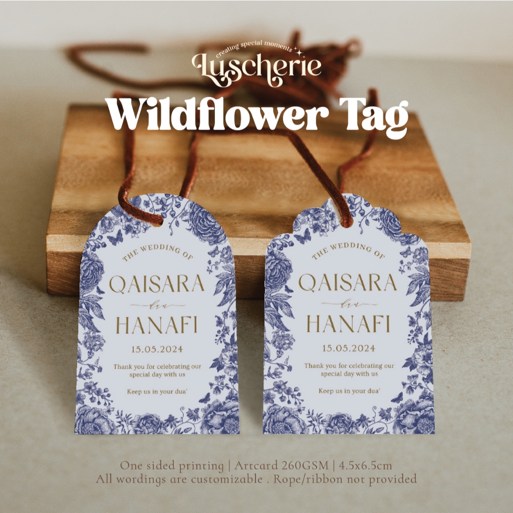 Tag Arch Wildflower [PRE ORDER] 100pcs Signature Wedding Thank You ...